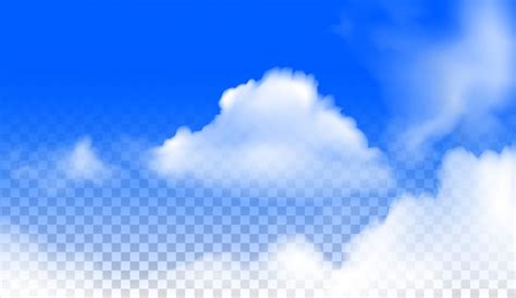 El Vector Realista De Las Nubes Vector Premium