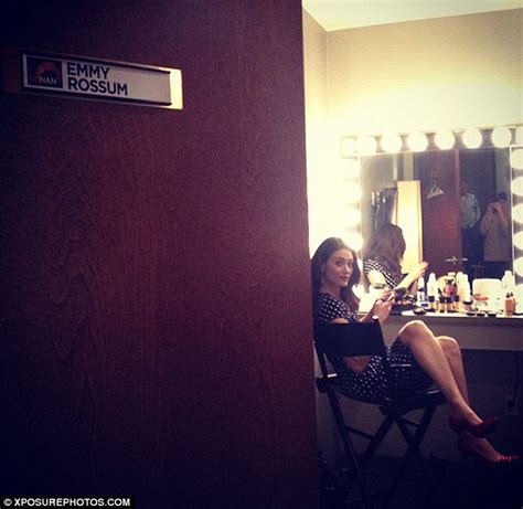 Emmy Rossum Lets Her Pert Derriere Do The Talking As She Prepares For Tv Appearance Daily Mail