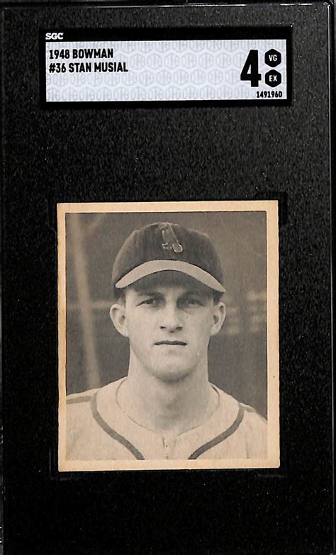 Lot Detail 1948 Bowman Stan Musial Rookie Card 36 Graded SGC 4 Nice