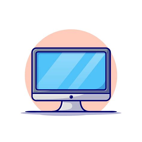 computador desktop monitor dos desenhos animados ícone ilustração