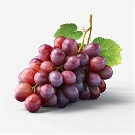 Um Cacho De Uvas Uma Folha Foto Premium
