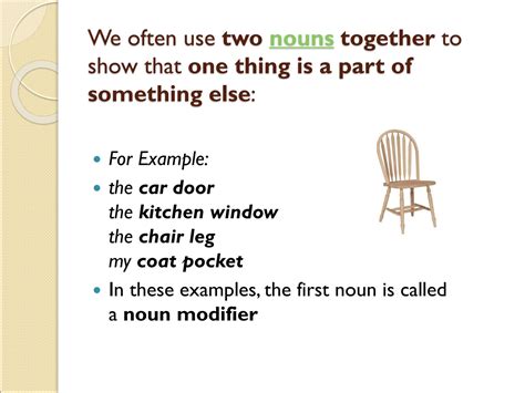 SOLUTION Noun That Modify Nouns Studypool