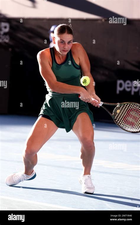 Adelaide Australia 6 January 2023 Marta Kostyuk Of Ukraine Hits A