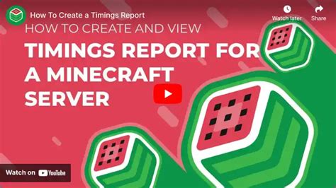 How To Create And View A Timings Report For A Minecraft Server