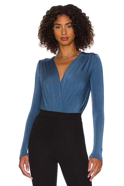 Free People Turnt Bodysuit In Blue Metal Revolve