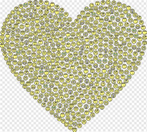 Emoticons Emoji Smileys Icons Yellow Heart Romance Passion Love
