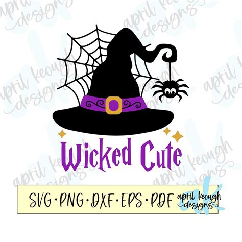 Wicked Cute Halloween Svg Png Witch Hat Svg Png Wicked Cute Etsy