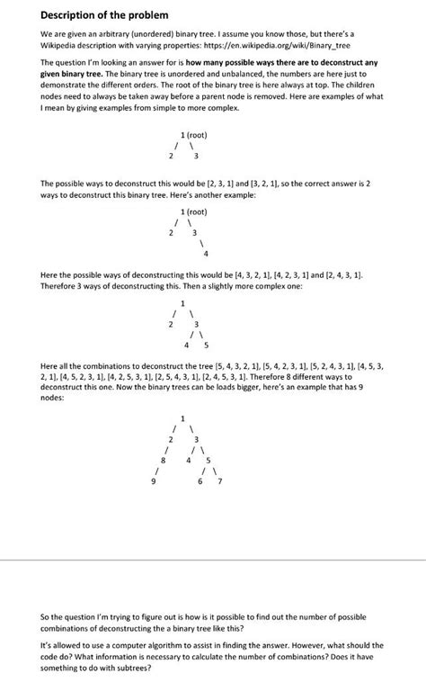 description of the problem we are given an arbitrary