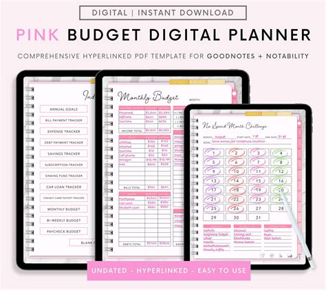 2024 Digital Budget Planner Goodnotes Digital Planner Budget Planner