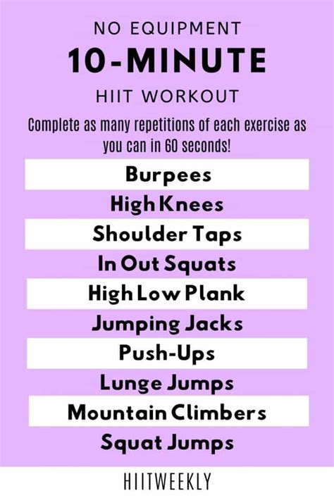 Quick 10 Minute HIIT Workout Without Equipment To Burn Belly Fat HIIT