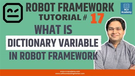 robot framework tutorial 17 dictionary variable in robot framework rcv academy