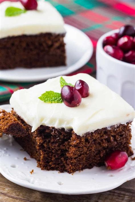 Gingerbread Cake With Cream Cheese Frosting Oh Sweet Basil