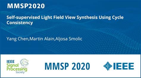 self supervised light field view synthesis using cycle consistency ieeetv