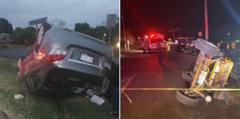 Volcadura de dos vehículos en la carretera Tampico Valles deja tres