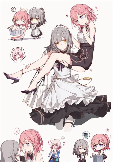 Trailblazer Stelle March 7th March 7th Asta And 1 More Honkai And