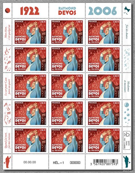Phil Ouest Timbre De 2022 Raymond Devos 1921 2006