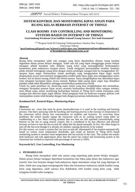 PDF SISTEM KONTROL DAN MONITORING KIPAS ANGIN PADA DOKUMEN TIPS
