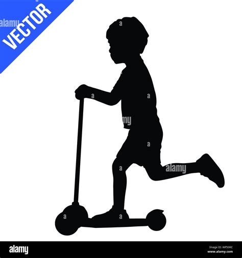 Push Scooter Vector Hi Res Stock Photography And Images Alamy