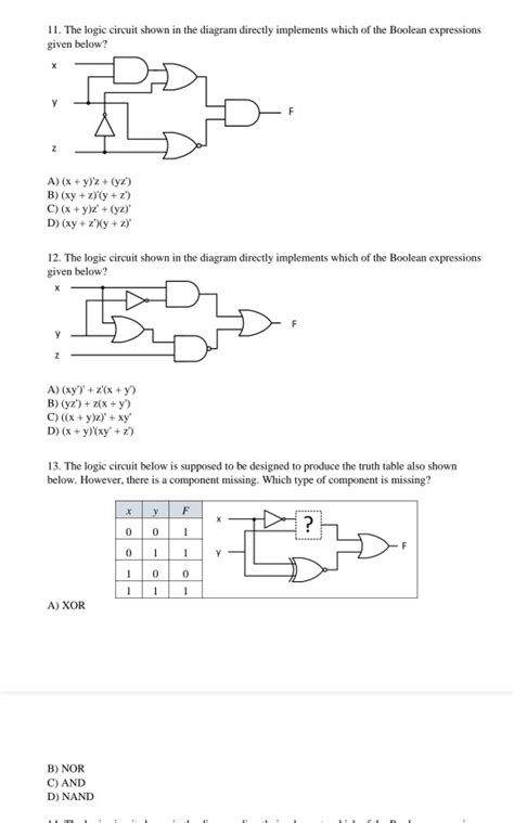 solved for the logic circuit shown below a show the c