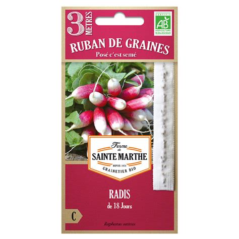 La Ferme Sainte Marthe 150 Graines AB Ruban De Radis De 18 Jours