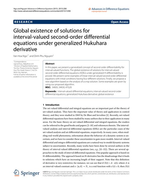 pdf global existence of solutions for interval valued second order differential equations
