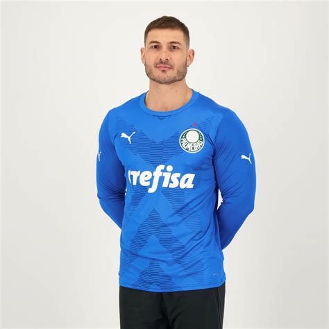 Camisa Puma Palmeiras Goleiro I 2023 Manga Longa 21 Weverton FutFanatics