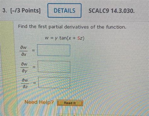 solved find the first partial derivatives of the function