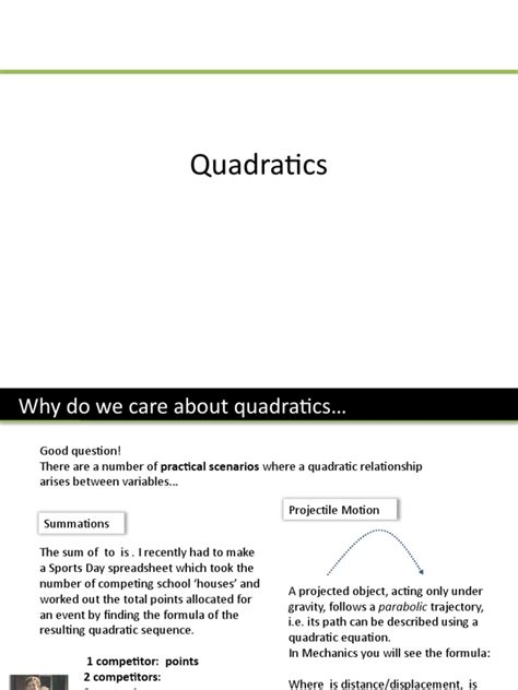 quadratics pdf quadratic equation function mathematics