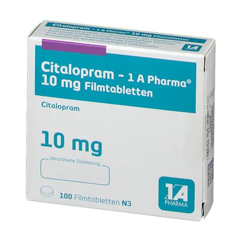 Citalopram 1A Pharma 10Mg 100 St Mit Dem E Rezept Kaufen Shop Apotheke