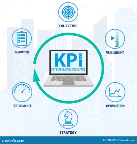 Infographic KPI Concept With Marketing Icons Key Performance