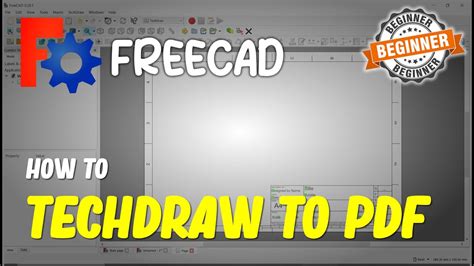Freecad How To Techdraw To Pdf Youtube
