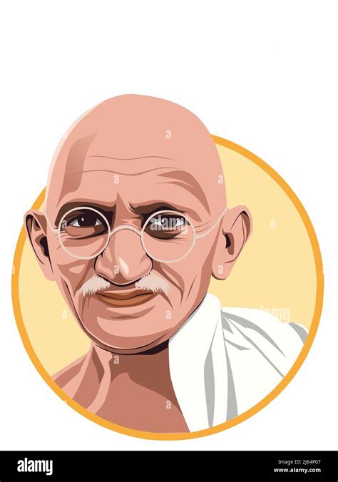 ilustración de croquis vectorial mahatma gandhi estilo aislado