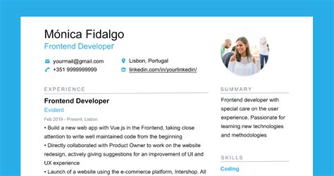 CV Resume Figma Template Community Figma