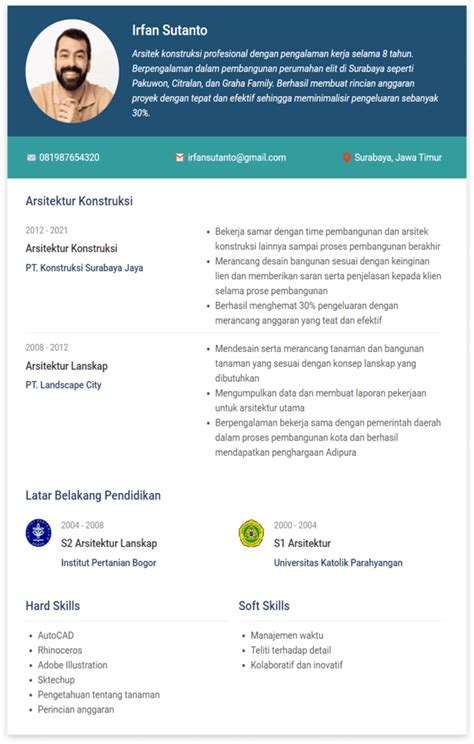 Detail Contoh Cv Kerja Menarik Koleksi Nomer 40