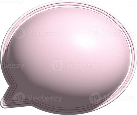 Cute D Pink And White Speech Bubble Text Box Conversation Bubble