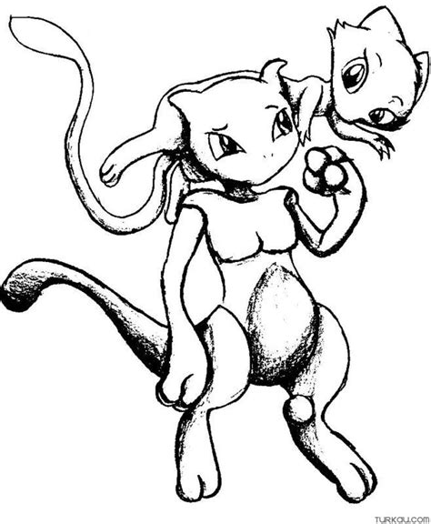 Pokemon Mewtwo Coloring Page Turkau