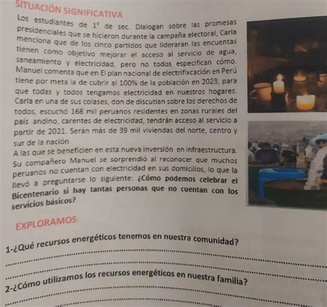 que recursos energéticos tenemos en nuestra comunidad Brainly lat
