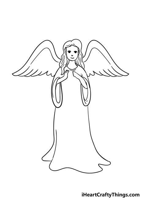 Angel Drawing How To Draw An Angel Step By Step