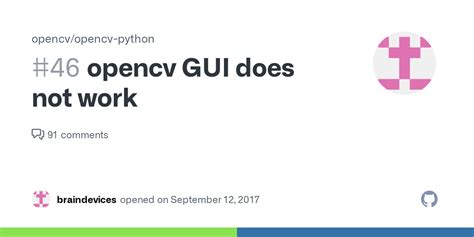 Opencv Gui Does Not Work Issue Opencv Opencv Python Github