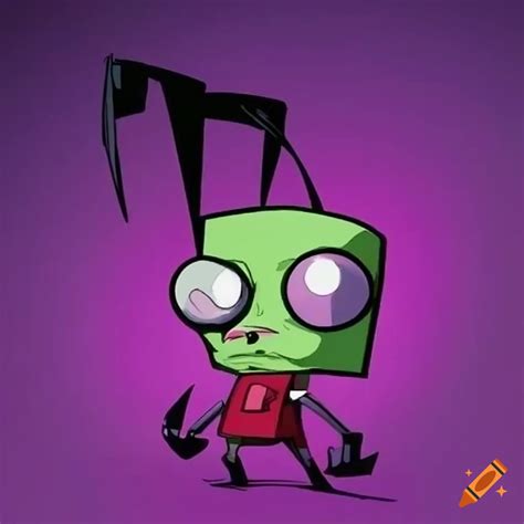 Line Art Of Invader Zim And Robot Gir On Craiyon