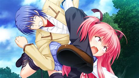 Angel Beats Hinata Hideki Yui Fight Anime P Wallpaper