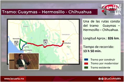 Arranca obra de modernización de la carretera Guaymas Chihuahua La Cuarta