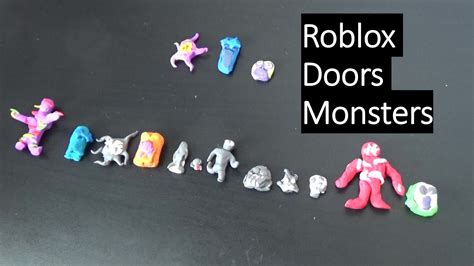 My Roblox Doors Monsters Made With Clay Glitch Hide Rush Seek Screech