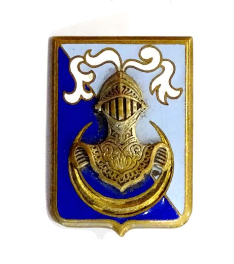 Insigne école Arme Blindée Cavalerie Hussein Dey Drago guilloché