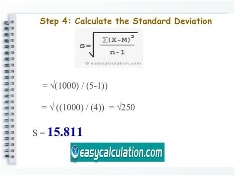 how to calculate standard deviation easycalculation