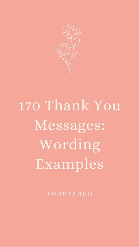 170 Thank You Messages Wording Examples YourTango Thank You Note