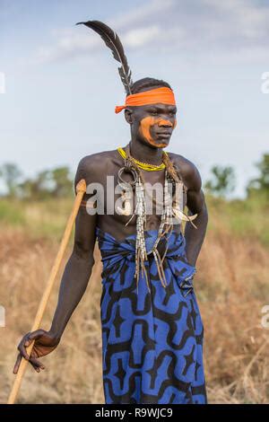 Mursi Tribe Warrior Of Omo Valley Ethiopia Stock Photo Alamy