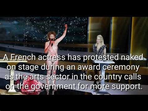 Corinne Masiero Striped Naked In The Support Of France Intermittent