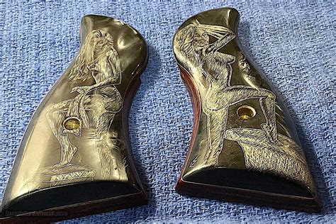 RUGER SINGLE SIX 38 REVOLVER SCRIMSHAW GRIPS NAKED LADY For Sale