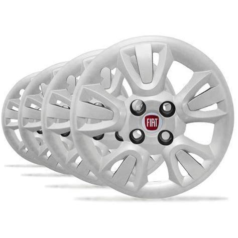 Jogo Calota Aro 14 Uno Way 2011 2012 Emblema Fiat Grid Calota
